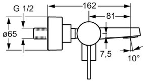Hansa Vanová nástěnná baterie HANSALOFT 57702103