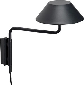 Černé kovové LED stmívatelné nástěnné svítidlo do zásuvky ø 30 cm Cover – Hübsch