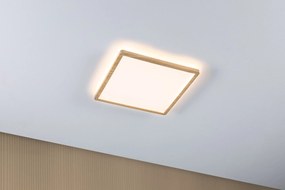 Paulmann 71030 Atria Shine, stropní svítidlo s korónou, 16W LED 3000K, 29,3x29,3cm, dřevěný vzhled, IP44