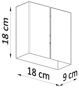 Nástěnné svítidlo Linea, 1x bílé kovové stínítko