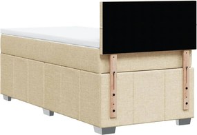 Box spring postel s matrací krémová 80 x 200 cm textil 3286900