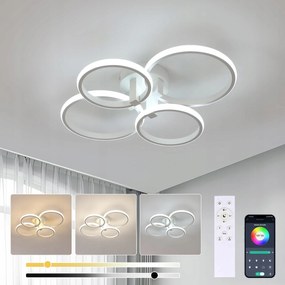Lampa Wisząca Sufitowa Led Z Pilotem Nowoczesne Do Salonu 57W 3000K-6500K
