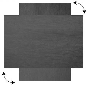 Kovový obraz dřevo šedý grafit 60 x 40 ALLboards METAL MB64_00030