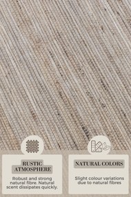 Hanse Home, Běhoun Handloom 105962 Dhaka Grey Brown, 80x200, béžová, chodba / předsíň