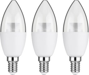 Livarno Home LED žárovka, 2 kusy / 3 kusy (4,9W svíčka E14, sada 3 ks, průhledná)