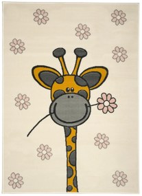 Alfa Carpets, Dětský kusový koberec Žirafa, 120x170, béžová, dětský pokoj