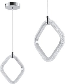 Toolight Rea, Závěsné stropní LED svítidlo LHJ127-W Chrom, OSW-03282