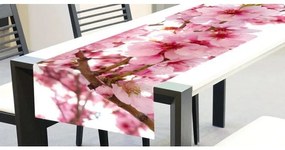 DIMEX | Běhoun na stůl Květy jabloně TS 012 | červená, růžová | 40 x 140 cm