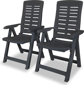 3dílný bistro set plastový antracitový 275083