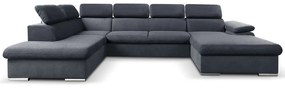 Sedací souprava COOL II | 220x343x191 cm | rozkládací + 2x úložný prostor | PRAVÁ | Letto 97 studená šedá