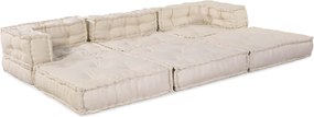 Modulová pohovka Textil Krémová 210 x 70 x 56 cm 3315062