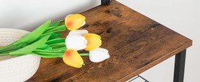 Předsíňový věšák s botníkem Vasagle Mjora 80 cm černý/hnědý