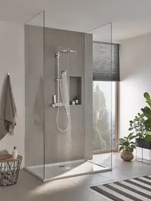 Grohe - Sprchový set 310 s termostatem na zeď a poličkou, 3 proudy, ch