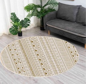 TZ Kruhový vzorovaný koberec Sahara Rozměr: 90 cm