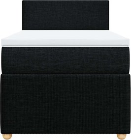 Box spring postel s matrací černá 100 x 200 cm textil 3287362