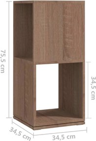 Otočná skříňka dub sonoma 34,5x34,5x75,5 cm kompozitní dřevo 339560