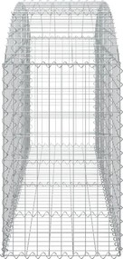 Klenutý gabionový koš 200 x 50 x 80/100 cm pozinkované železo 153474