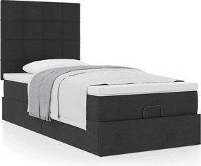 Osmanský rám postele s matrací černá 90x190cm textil 3313121