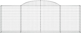 Klenuté gabionové koše 12ks 300x30x100/120cm pozinkované železo 3146531