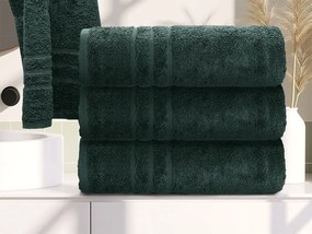 Osuška Comfort 70 x 140 cm tmavě zelená, 100% bavlna
