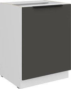 ARIA po | dolní skříňka 60 D 1F policová | 60 cm | ANTI FINGERPRINT povrch | bílá/šedá grafit