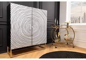 Massive home | Vysoká komoda Zen Circle 120cm  bílá / černá