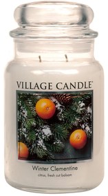 VILLAGE CANDLE Vonná svíčka - Sváteční mandarinka Doba hoření: 25 hodin