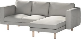 Potah na pohovku IKEA Norsborg 3-místná se šezlongem barva šedá látka pletený vzor