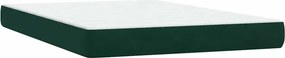Box spring postel s matrací tmavě zelená 160x220 cm samet 3316362