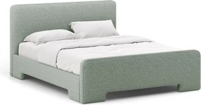 Čalouněná dvoulůžková postel s roštem 140x200 cm v mentolové barvě Eda – Micadoni