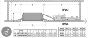 LED podhledové svítidlo LEDVANCE Downlight UGR<19 195mm 21W 3000K teplá bílá IP54