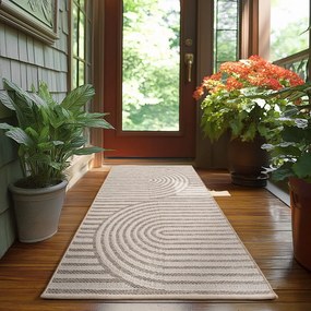 Béžový vnitřní a venkovní běhoun 80x250 cm Desert 1301 – Ayyildiz Carpets