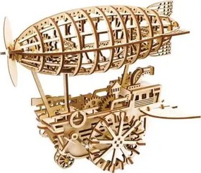 RoboTime 3D dřevěné mechanické puzzle Fantastická vzducholoď / od 14 l