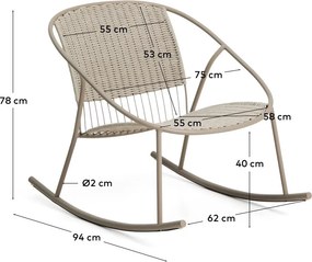 Taupe zahradní křeslo Atrani – Kave Home