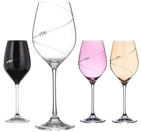 Diamante sada barevných sklenic na bílé víno Silhoutte City Selection 360 ml 4KS