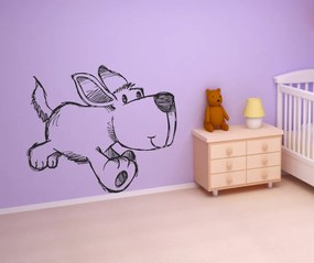 WALLVINIL Samolepky na zeď - Pejsek Barva: Zlatá, Pravá / Levá: Levá (dekorace směřuje/dívá se doleva)