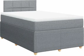 Box spring postel s matrací světle šedá 120x190 cm textil 3287395
