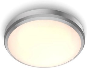 Philips doris cl257 led koupelnové stropní svítidlo 1x6w | 600lm | 2700k | ip44 - ochrana eyecomfort, nikl