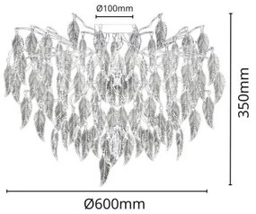 Křišťálový přisazený lustr 10xG9/40W/230V černá