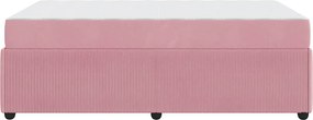 Rám postele Růžová 120 x 190 cm textil 3398378