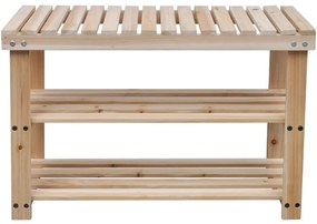 Botník s lavičkou 2 v 1 2 ks masivní dřevo - Default Title