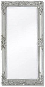 Nástěnné zrcadlo barokní styl 100 x 50 cm stříbrné 243681
