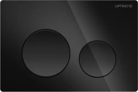 UPTrend Ovládací tlačítko pro WC podomítkové moduly YOSEMITE SHINY BLACK UP003‑B18, černá lesk