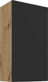 ARIA ac | horní skříňka 50 G-90 1F policová | 50 cm | VYSOKÁ | ANTI FINGERPRINT povrch | artisan/černá