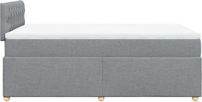 Box spring postel s matrací světle šedá 120 x 200 cm textil 3288954