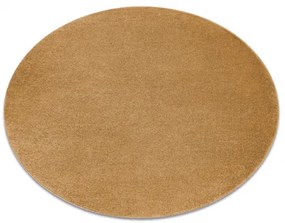 koberec kulatý SOFTY Jednotný, Jednobarevný, zlatý velikost kruh 200 cm | krásné koberce cz