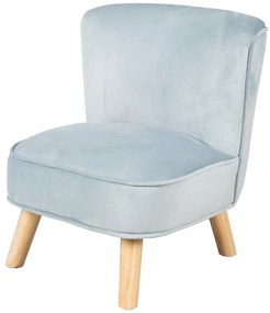 Světle modré sametové dětské křesílko Lil Sofa – Roba