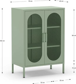 Skříňka v mentolové barvě 70x100 cm Diora – Marckeric