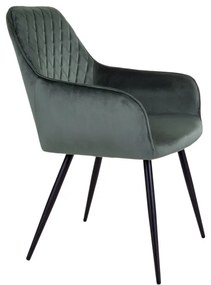 Designová jídelní židle Gracelyn, zelený samet