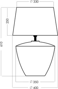 4concepts Designová stolní lampa RAVENNA Barva: Béžová